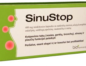 SinuStop 400mg N20 kaps. eterinių aliejų galia peršalimui!